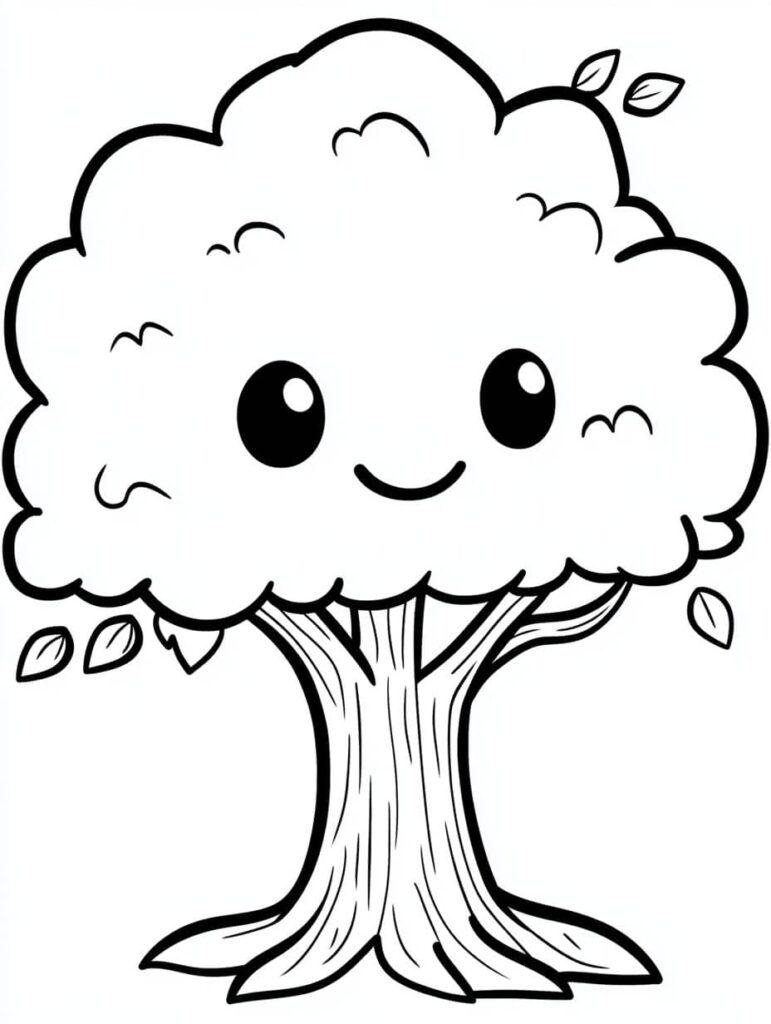 Tree coloring page to celebrate nature - Coloriageenfants.com