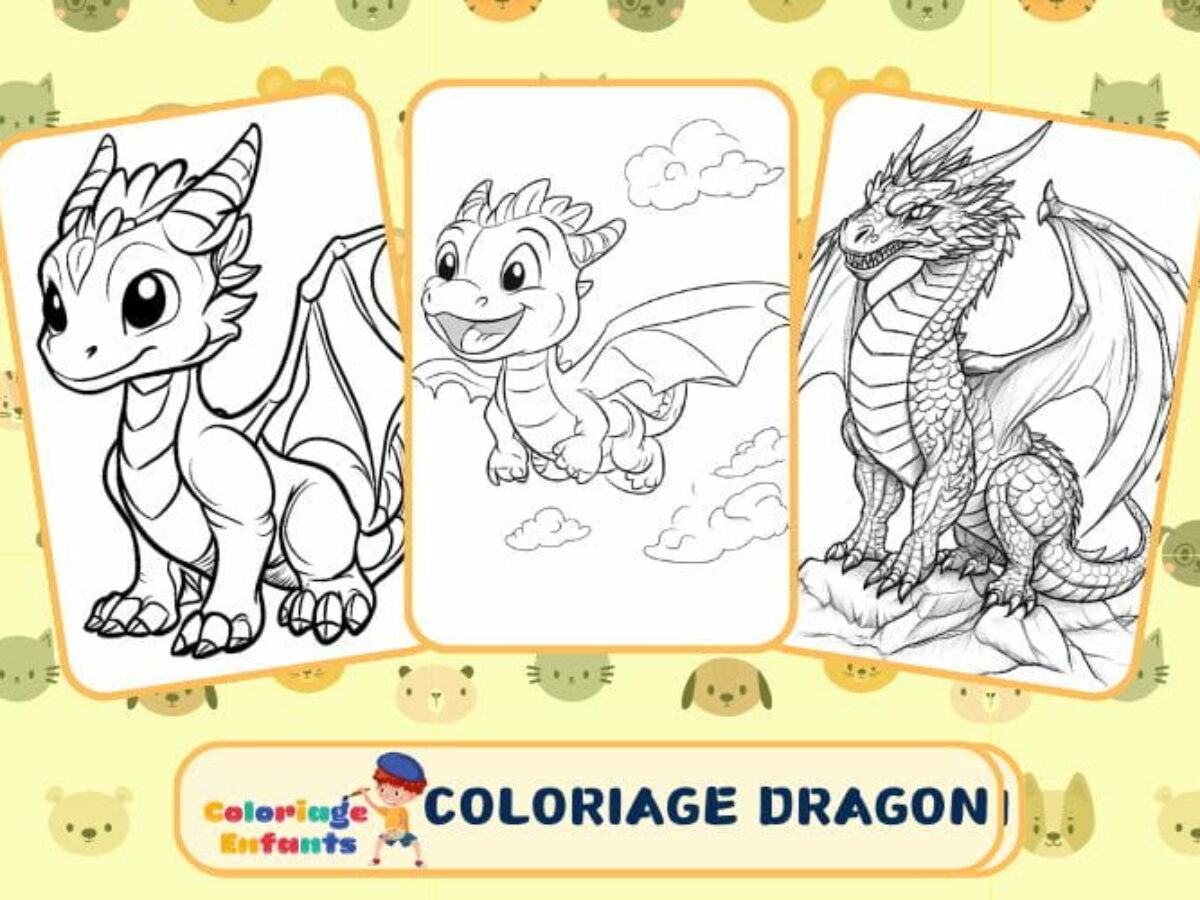 Pagine Da Colorare Dettagliate Del Drago Di Fuoco