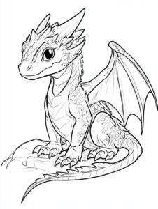 Coloriage Dragon pour stimuler la créativité - Coloriageenfants.com