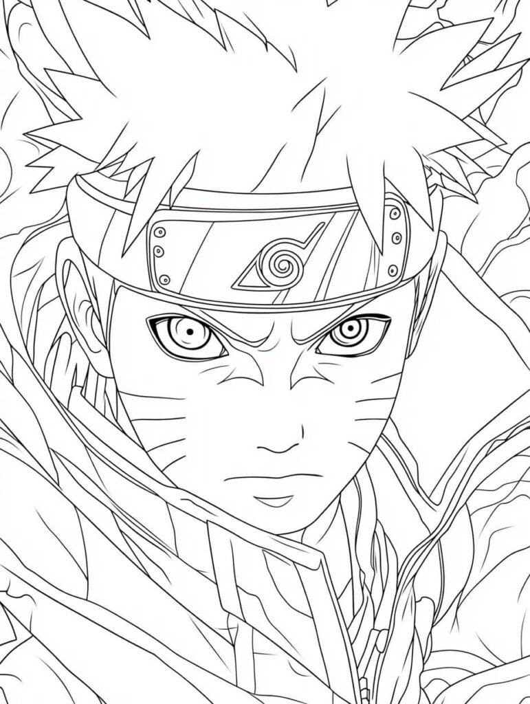 Découvrez le Coloriage Naruto captivant - Coloriageenfants.com