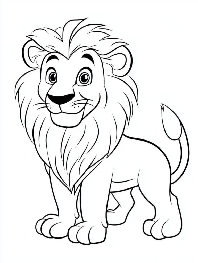 Coloriage Lion pour stimuler l'imagination - Coloriageenfants.com