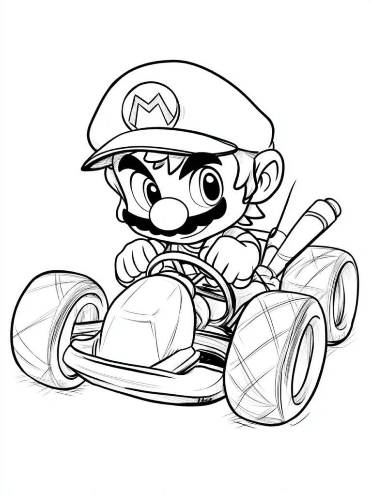 Explorez l'univers coloré du Coloriage Mario - Coloriageenfants.com