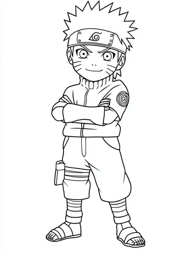 Découvrez le Coloriage Naruto captivant - Coloriageenfants.com