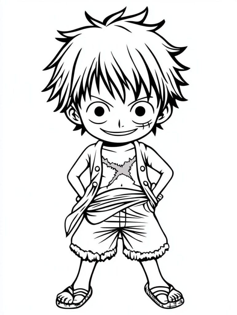 Discover the fascinating One Piece Coloring Page - Coloriageenfants.com