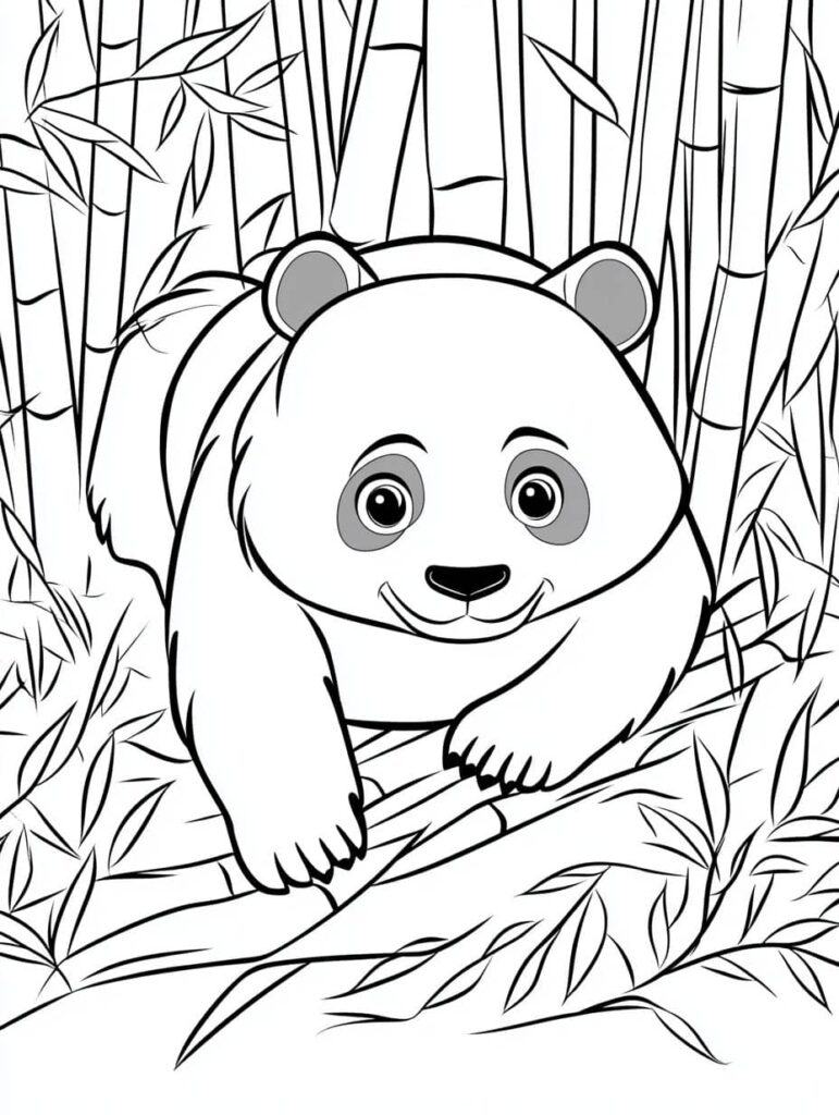 Crea obras de arte con Panda Coloring Pages - Coloriageenfants.com