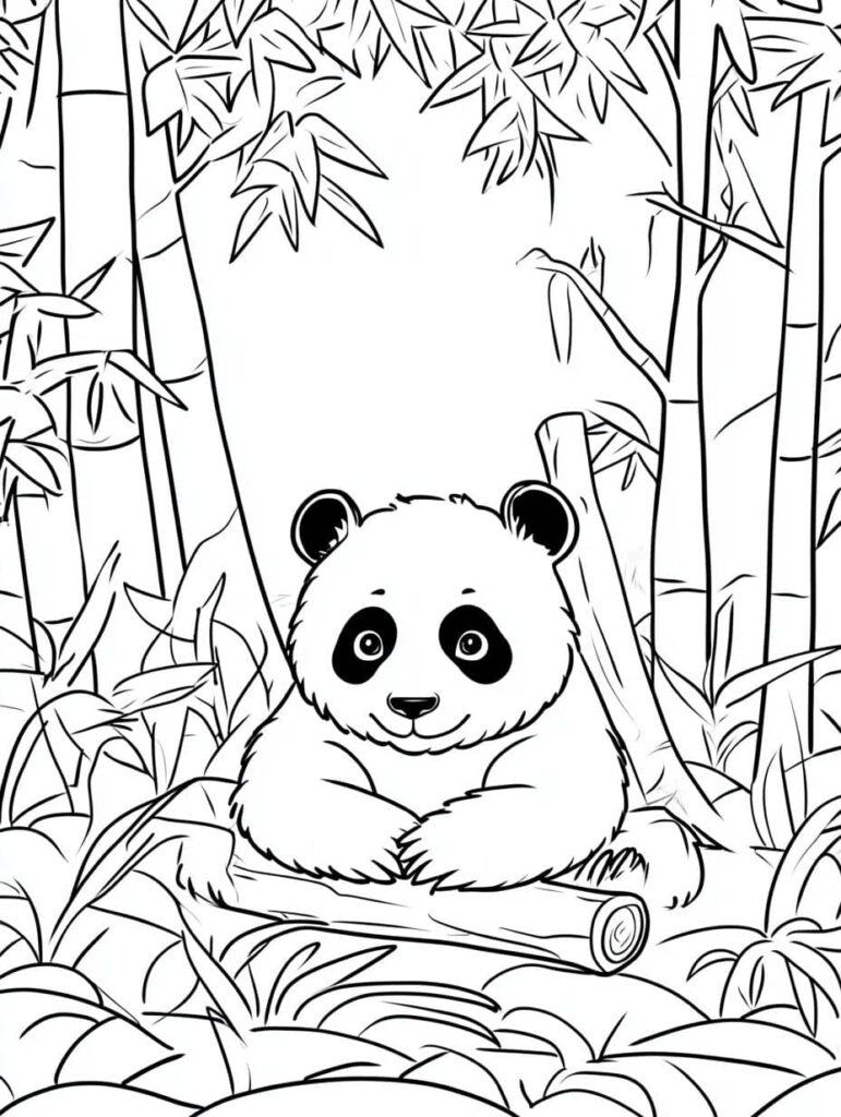 Créez des œuvres d’art avec le Coloriage Panda - Coloriageenfants.com