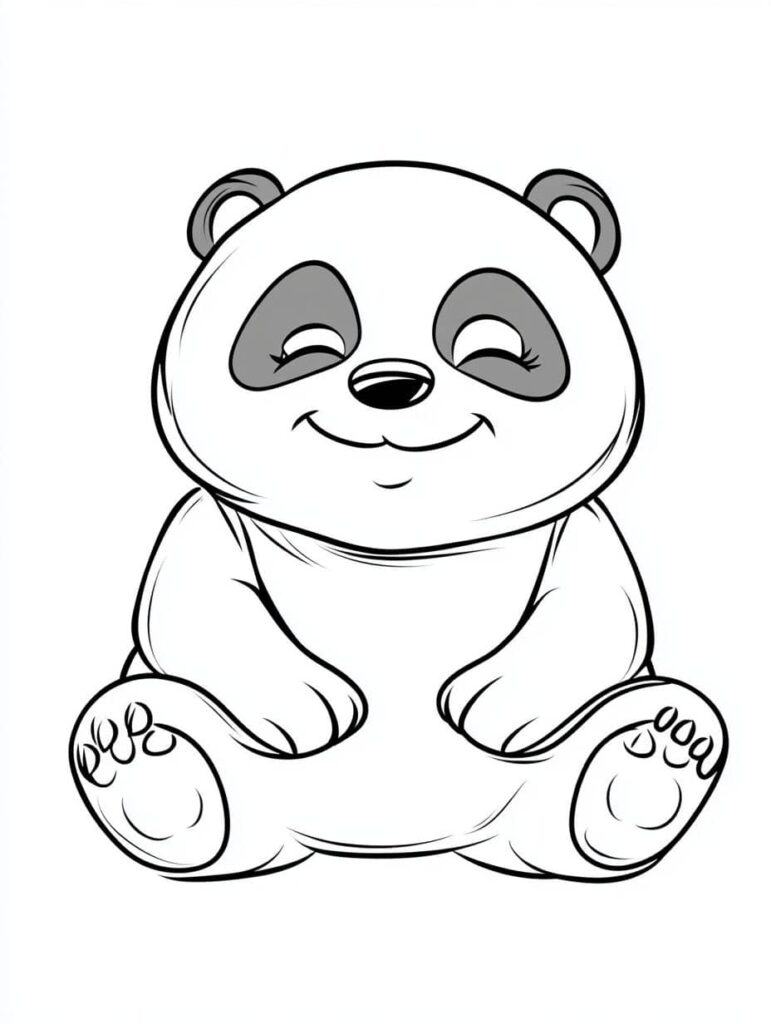 Créez des œuvres d’art avec le Coloriage Panda - Coloriageenfants.com