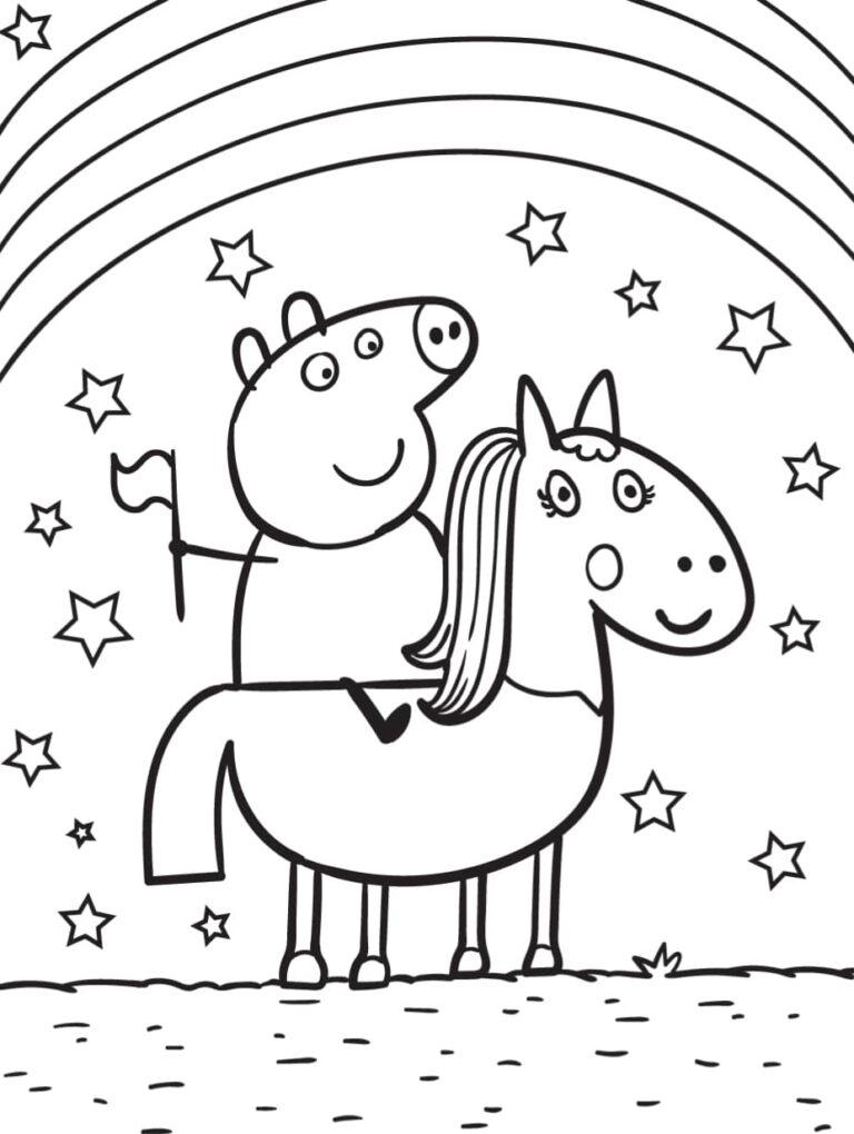 Créez des œuvres d’art avec le Coloriage Peppa Pig - Coloriageenfants.com