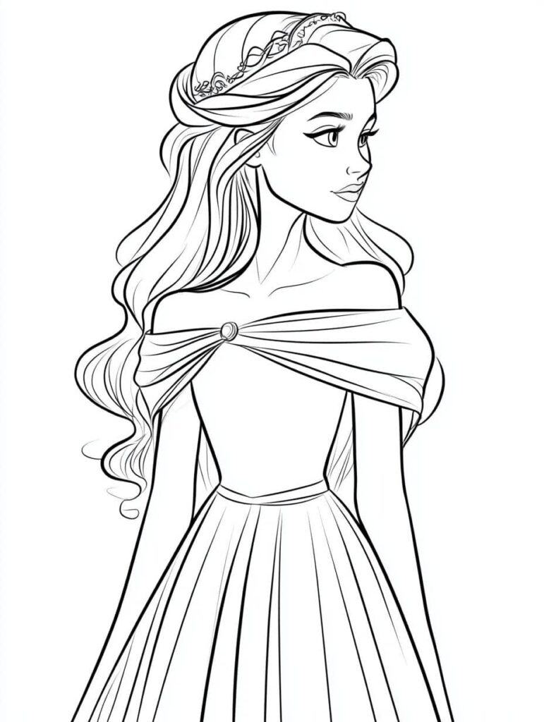 Explorez l'univers magique du Coloriage Princesse - Coloriageenfants.com