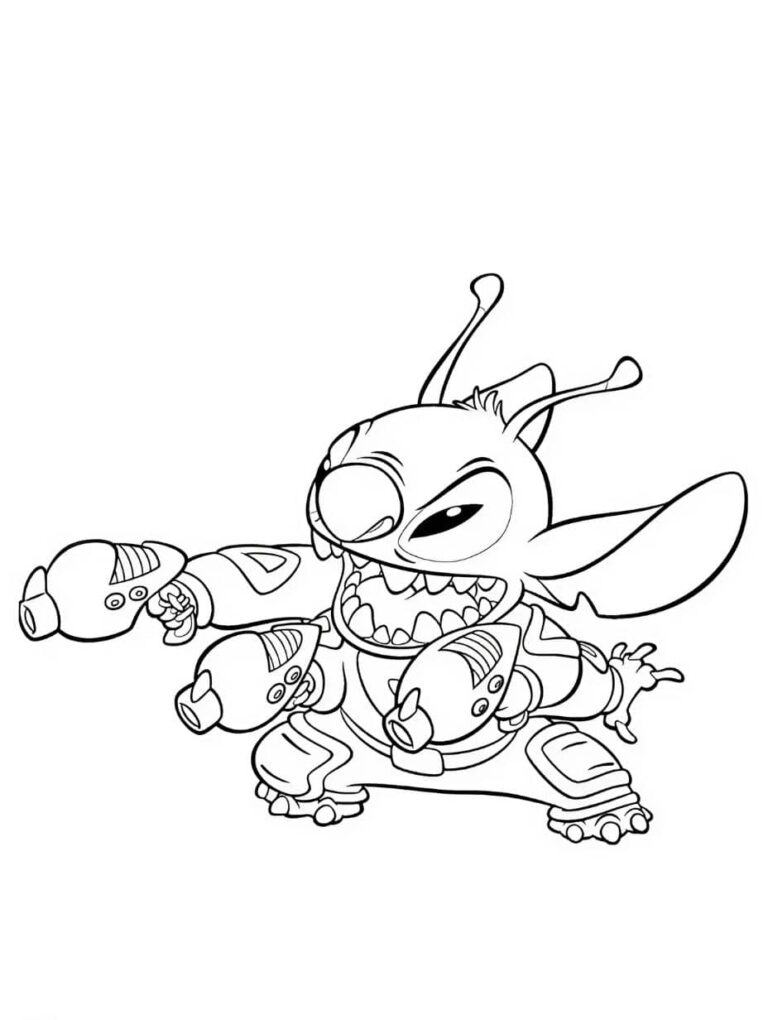 ディズニー好きのためのスティッチぬり絵 - Coloriageenfants.com