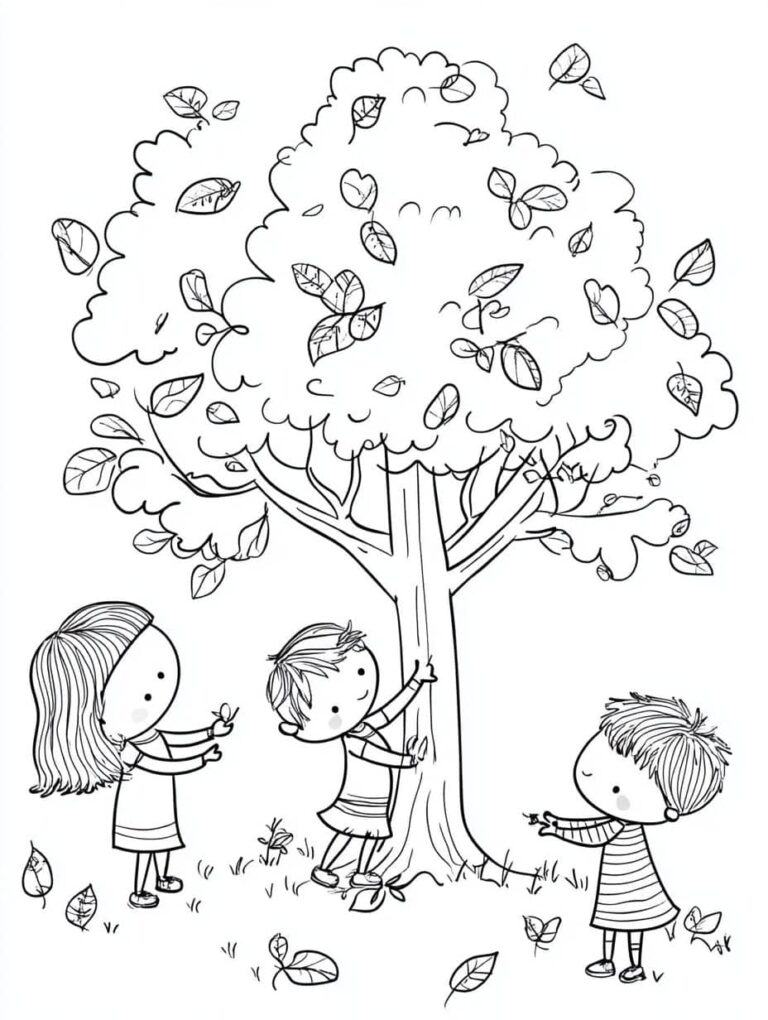 Tree coloring page to celebrate nature - Coloriageenfants.com