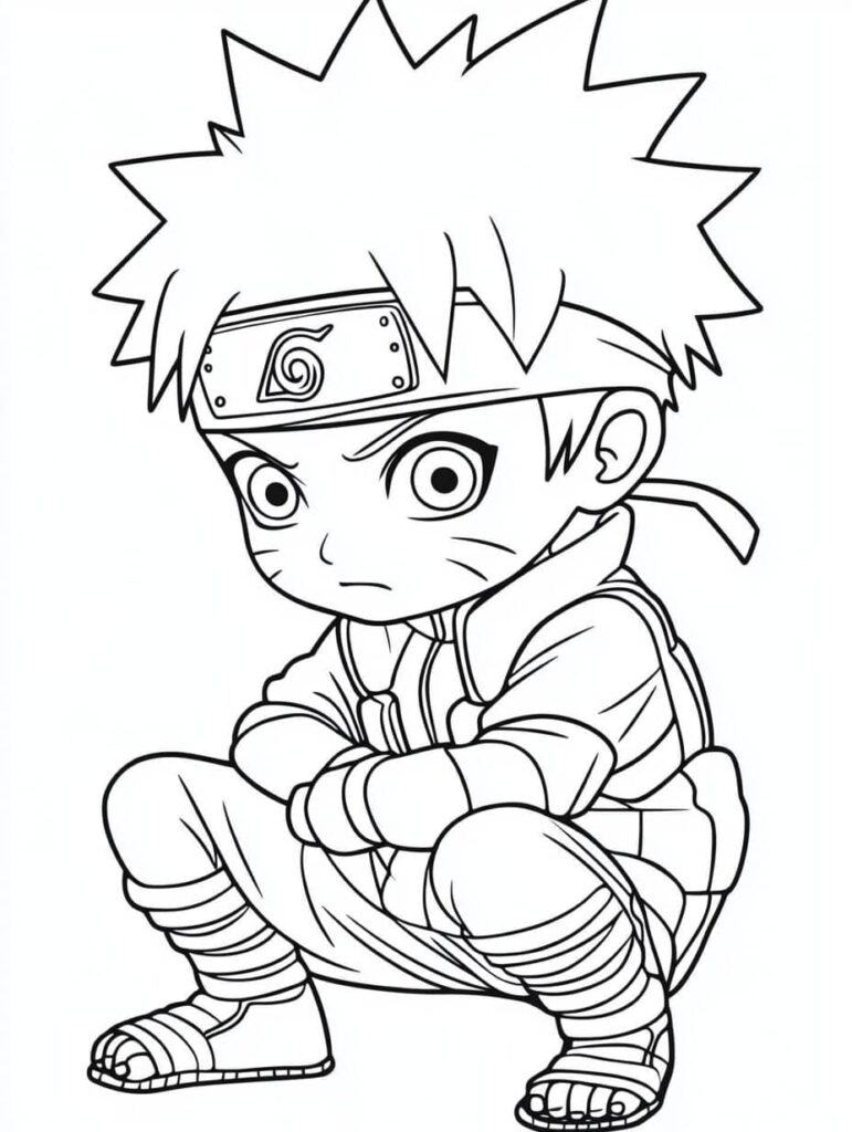 Descubre el cautivador dibujo para colorear de Naruto ...