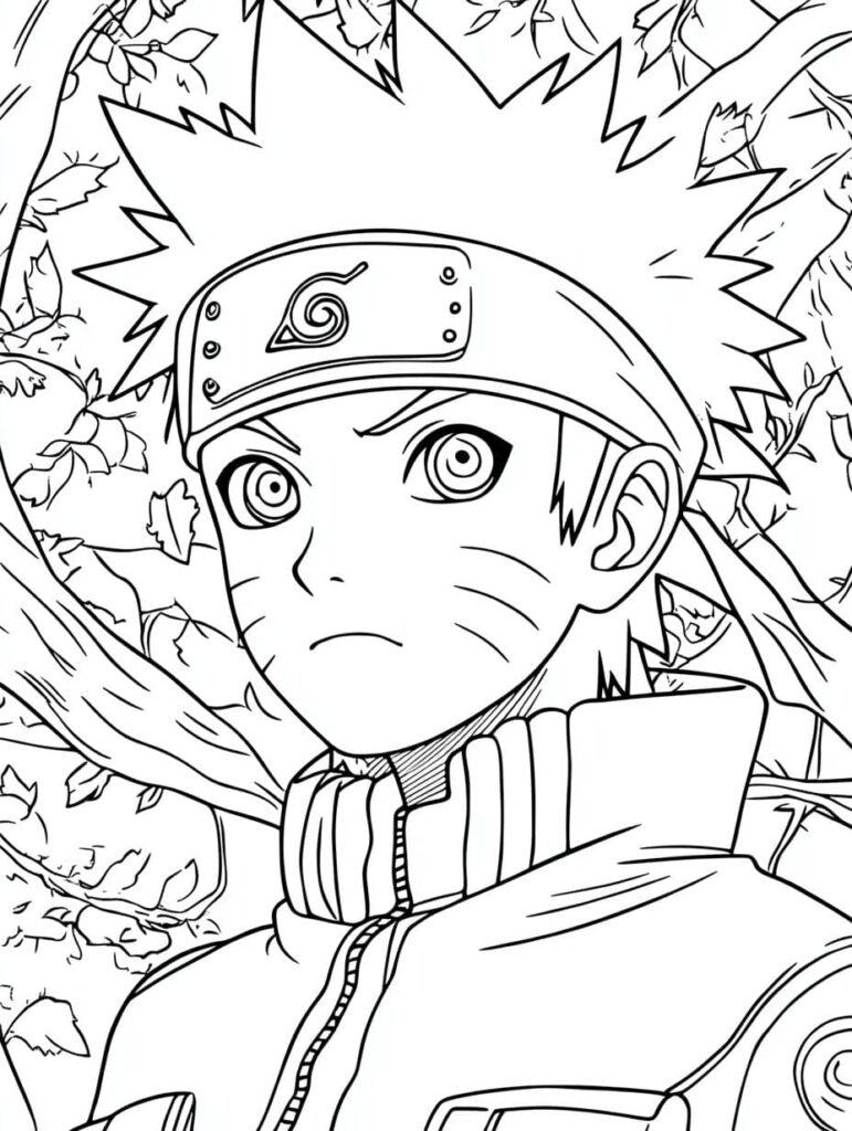 Descubre el cautivador dibujo para colorear de Naruto ...