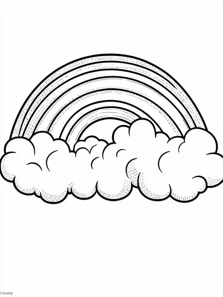 Explorez la nature avec Coloriage Arc En Ciel - Coloriageenfants.com