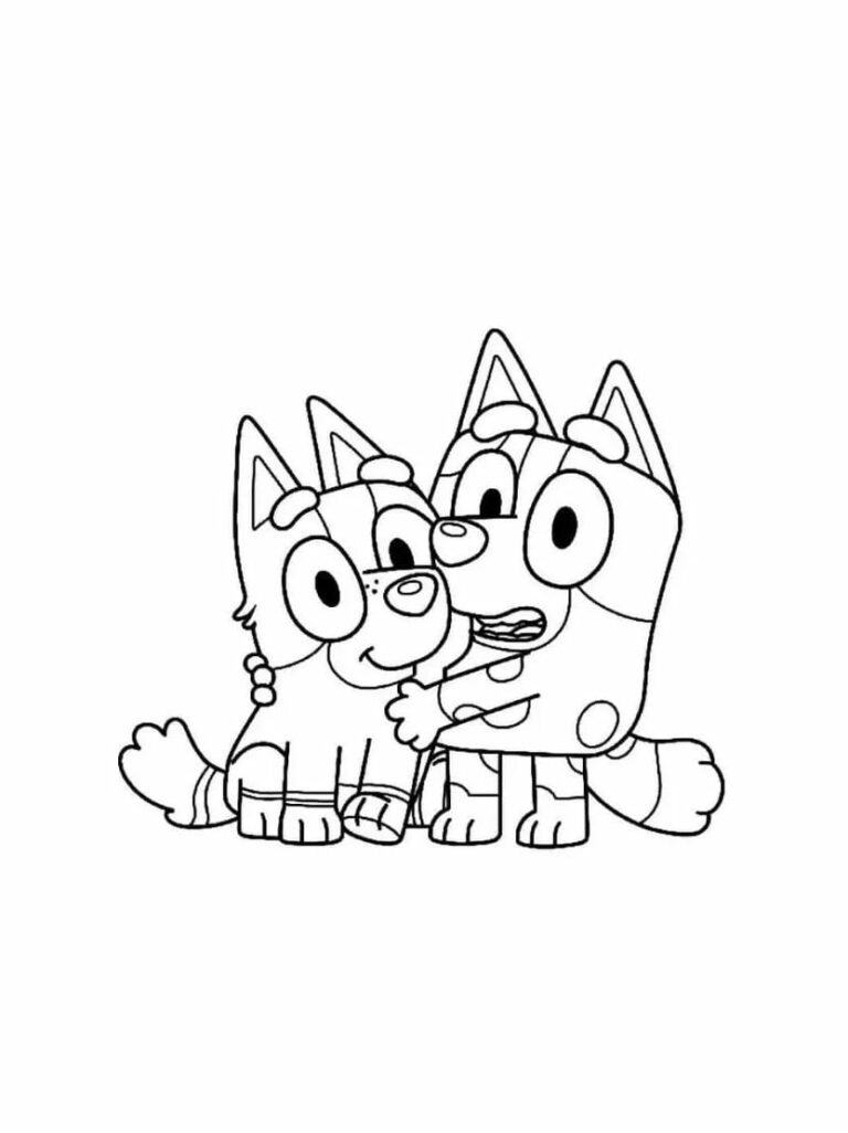 Créativité avec Coloriage Bluey - Coloriageenfants.com