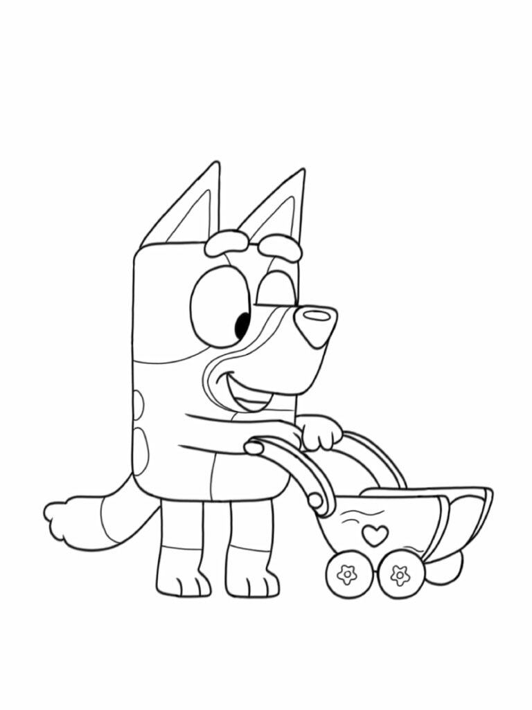 Créativité avec Coloriage Bluey - Coloriageenfants.com