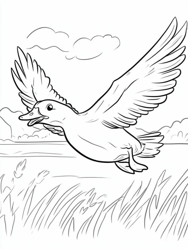 Coloriage Canard amusant pour enfants - Coloriageenfants.com