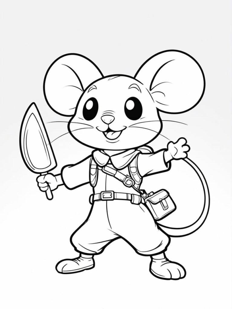 Aventuras para colorear: el ratón - Coloriageenfants.com