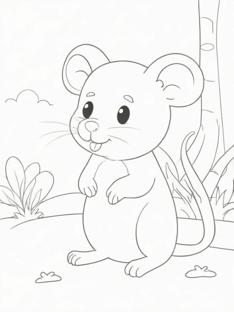 Aventuras para colorear: el ratón - Coloriageenfants.com