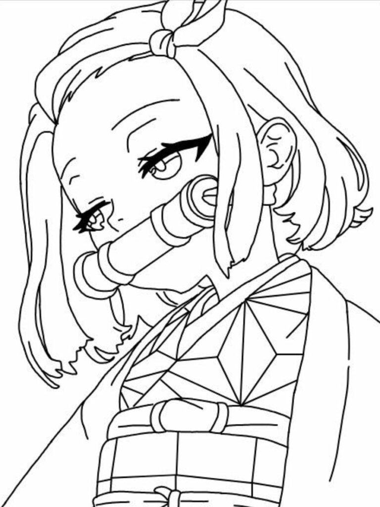 Nezuko Coloring Pages for Demon Slayer Fans - Coloriageenfants.com