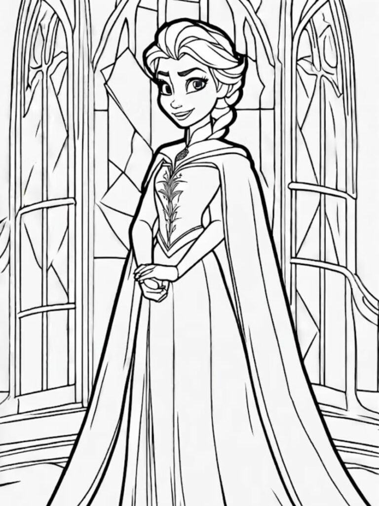 Coloriage Elsa pour les Enfants - Coloriageenfants.com