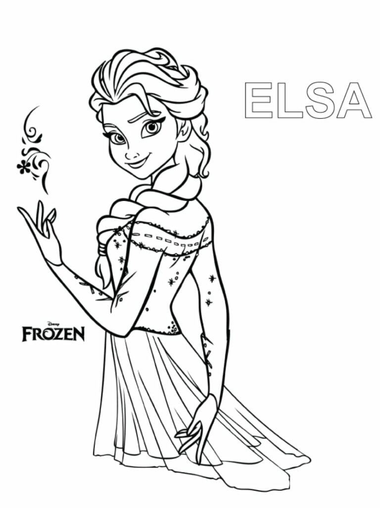 Coloriage Elsa pour les Enfants - Coloriageenfants.com