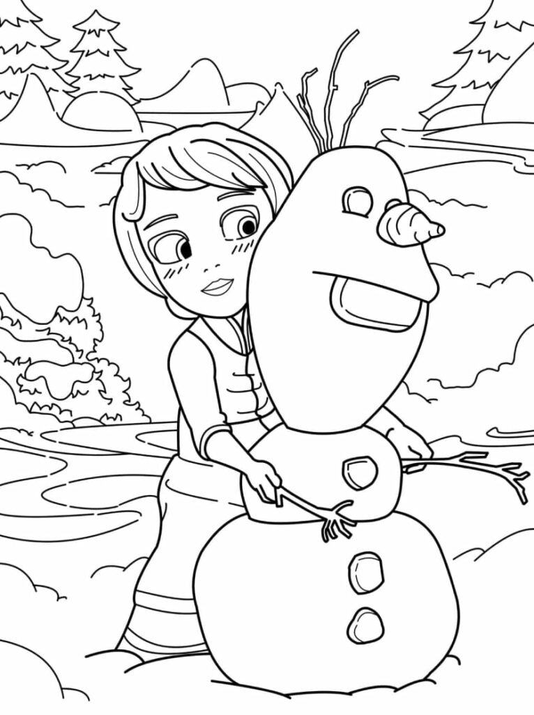 Coloriage Elsa pour les Enfants - Coloriageenfants.com