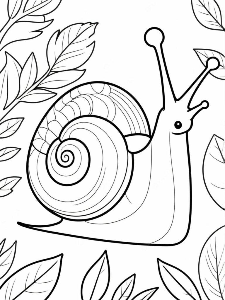 Funny Snail Coloring Page - Coloriageenfants.com