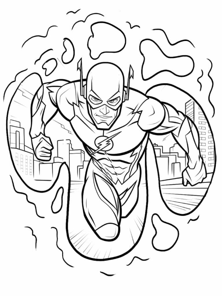 Coloriage Flash à Découvrir - Coloriageenfants.com