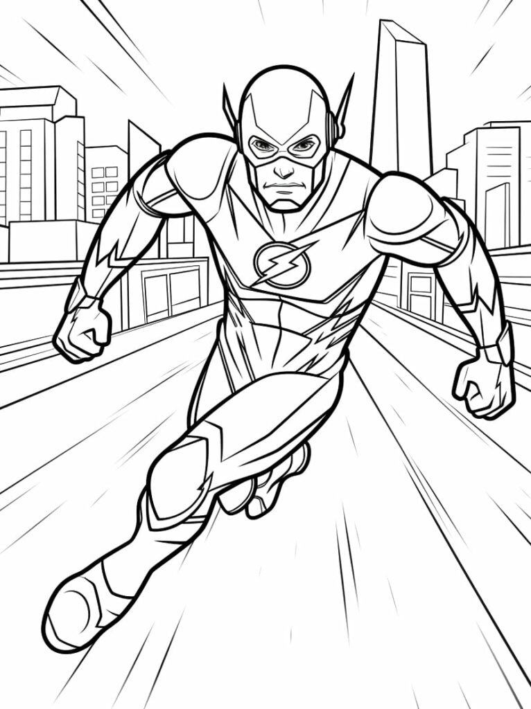 Coloriage Flash à Découvrir - Coloriageenfants.com