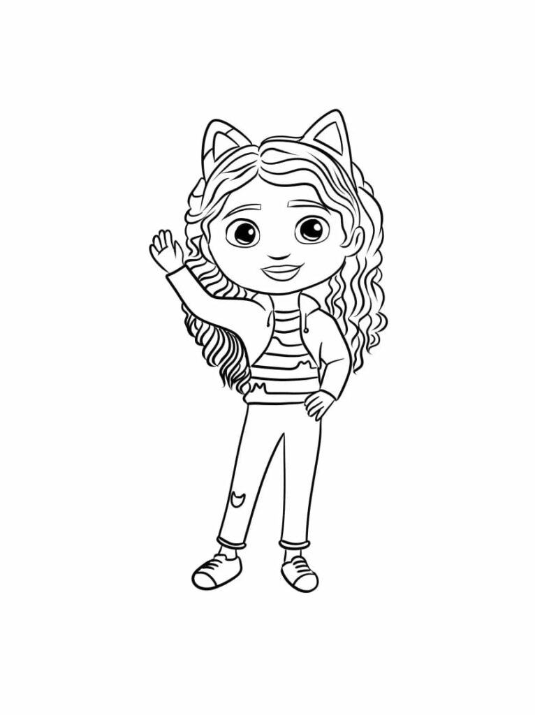 Explore le Coloriage Gabby Chat - Coloriageenfants.com