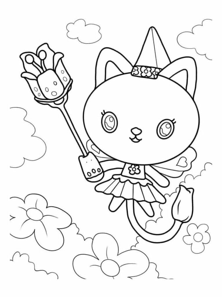 Explore le Coloriage Gabby Chat - Coloriageenfants.com