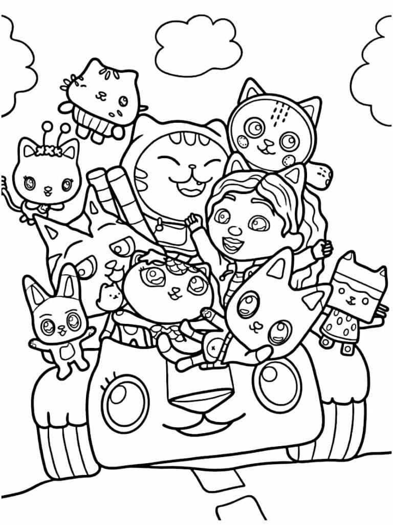 Explore le Coloriage Gabby Chat - Coloriageenfants.com