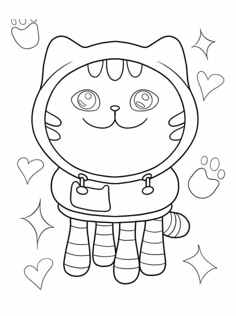 Explore le Coloriage Gabby Chat - Coloriageenfants.com