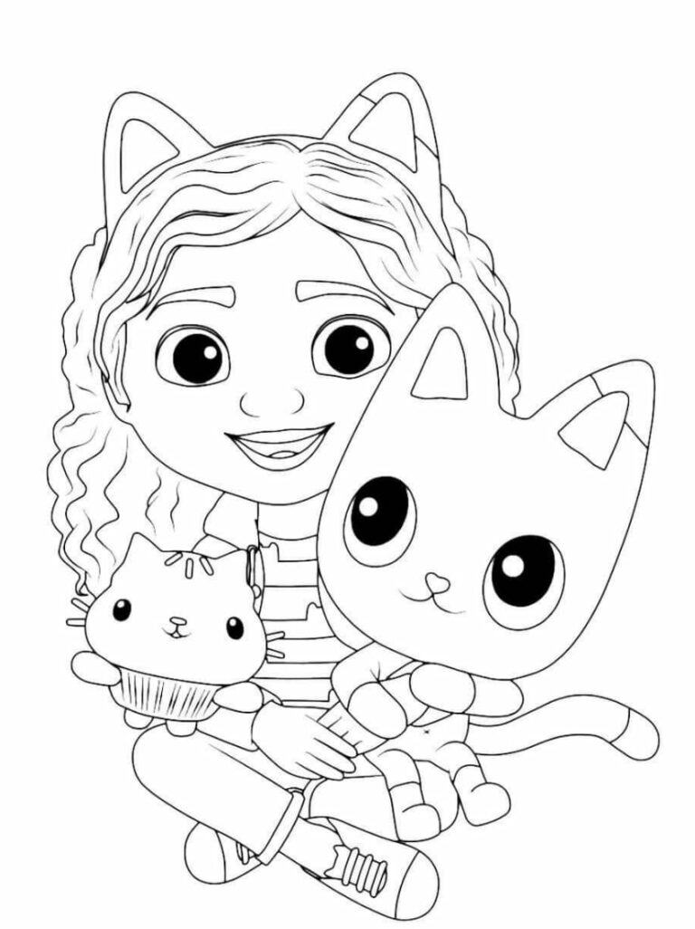 Explora la página para colorear de Gabby Cat - Coloriageenfants.com