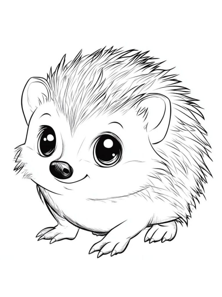 Découvre le Coloriage Hérisson - Coloriageenfants.com