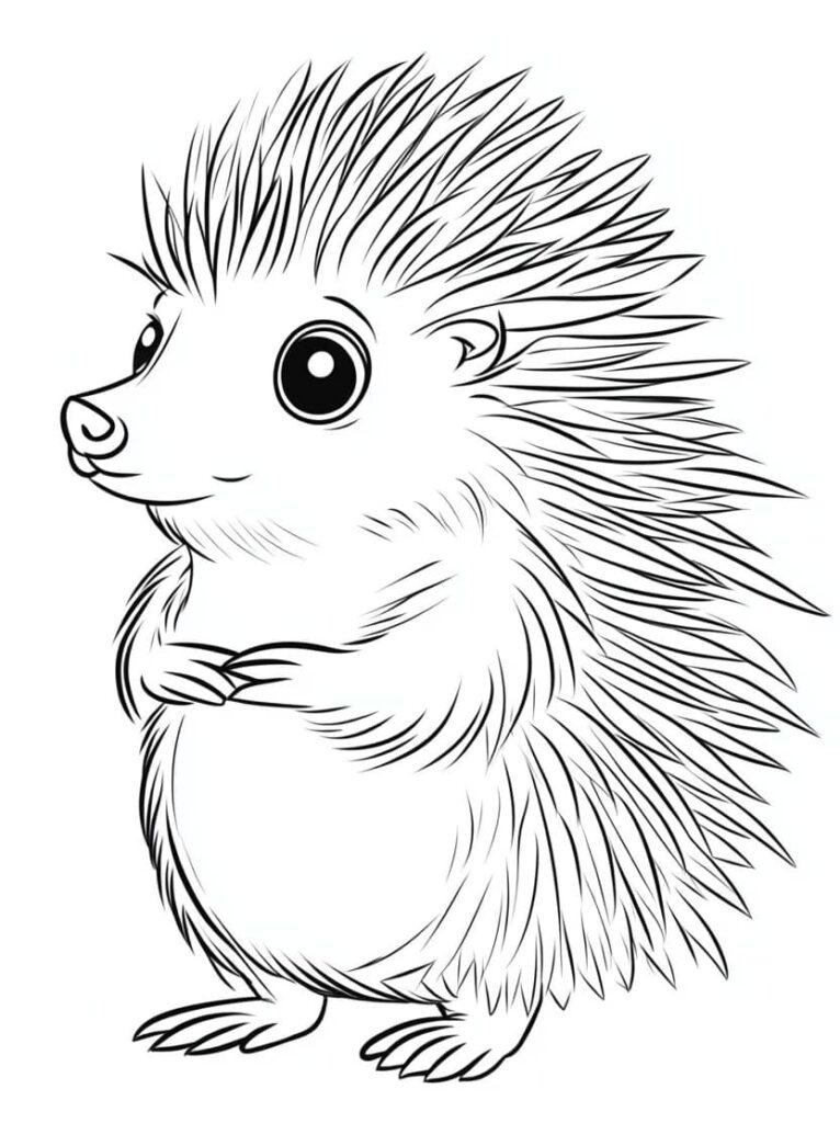 Découvre le Coloriage Hérisson - Coloriageenfants.com