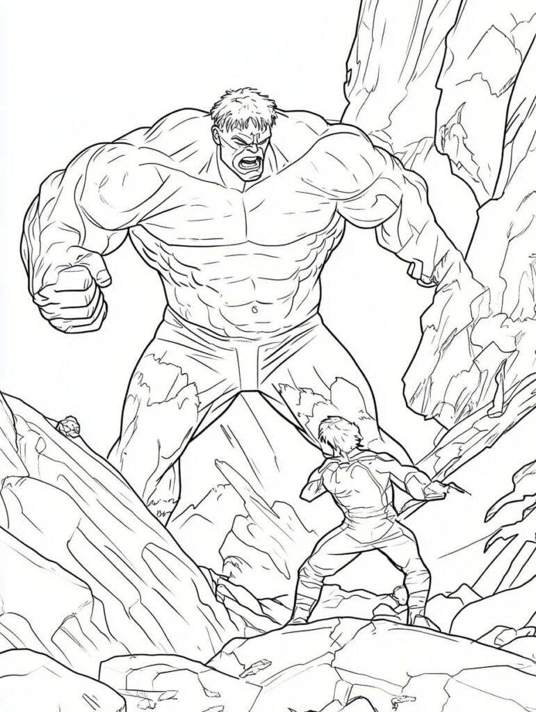 Coloriage Hulk pour les fans de Marvel - Coloriageenfants.com