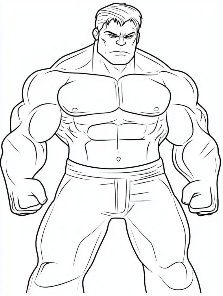Coloriage Hulk pour les fans de Marvel - Coloriageenfants.com