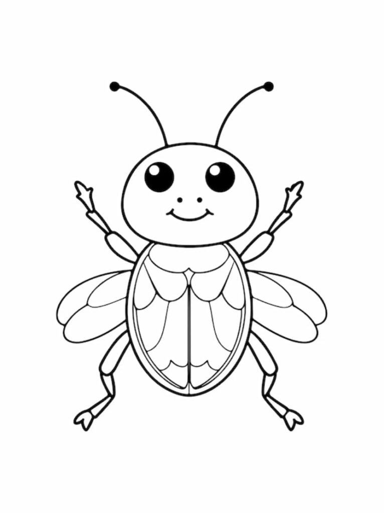 Crazy Insect Coloring Page - Coloriageenfants.com