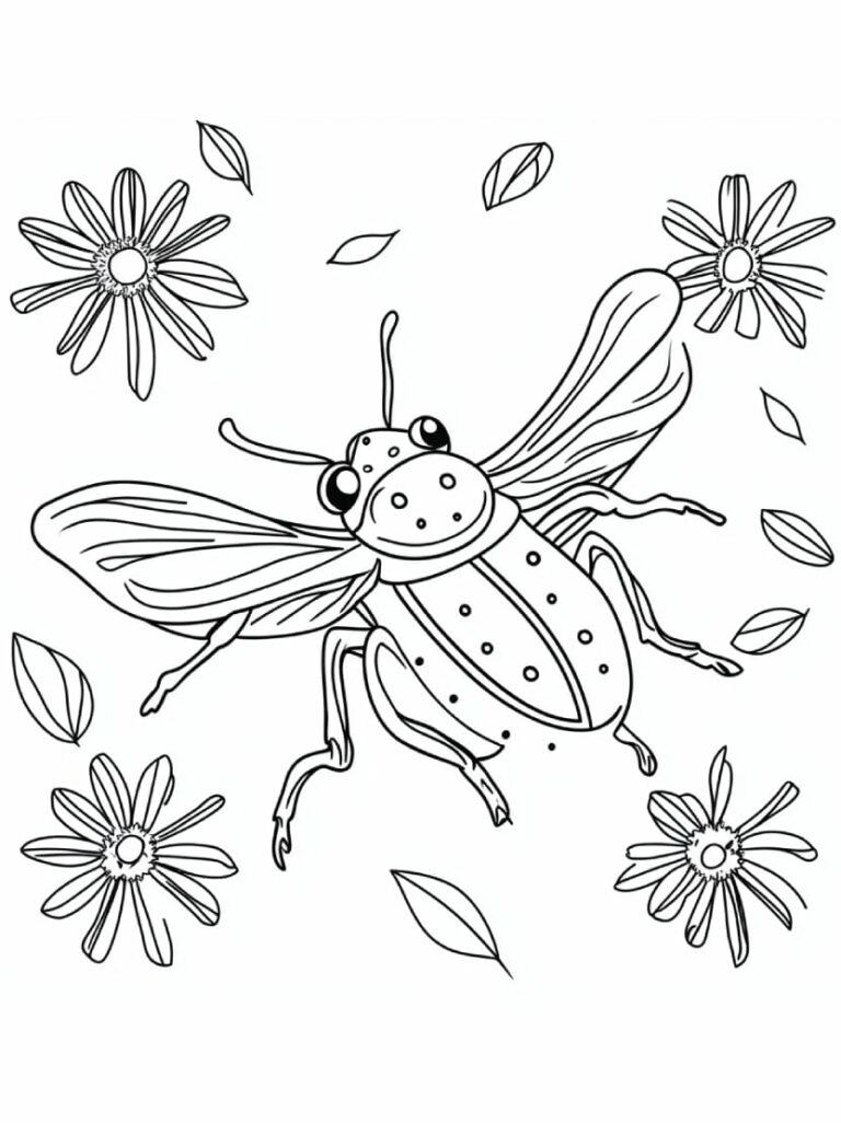 Coloriage Insecte en Folie - Coloriageenfants.com