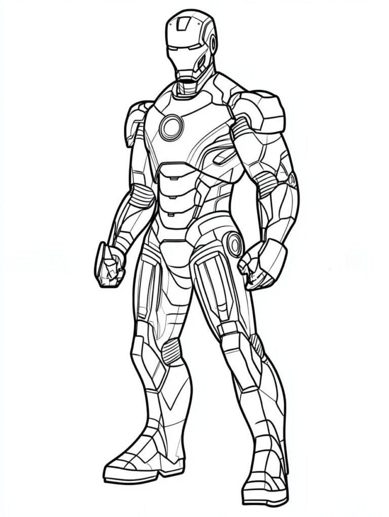 Coloriage Iron Man pour les fans de Marvel - Coloriageenfants.com