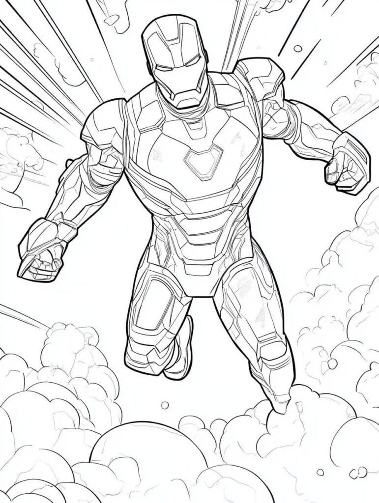 Dibujos para colorear de Iron Man para fans de Marvel ...