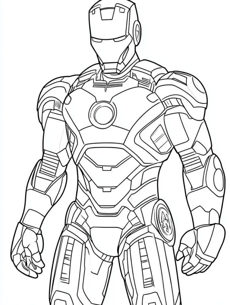 Dibujos para colorear de Iron Man para fans de Marvel ...