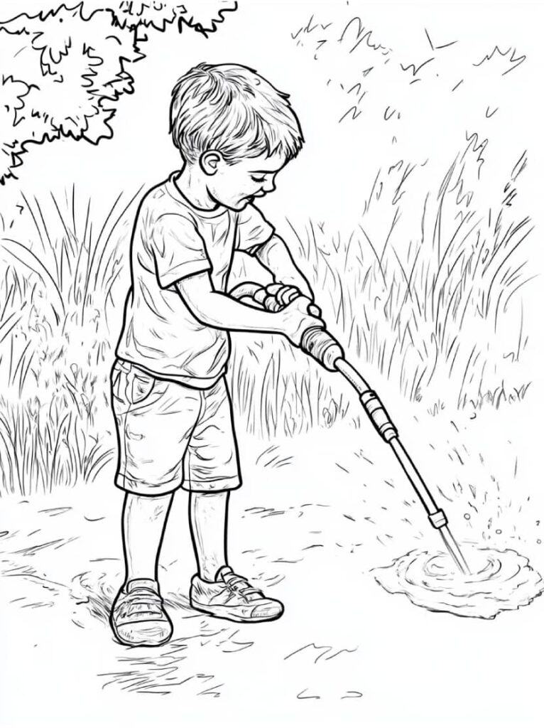 Aventuras en el jardín para colorear - Coloriageenfants.com