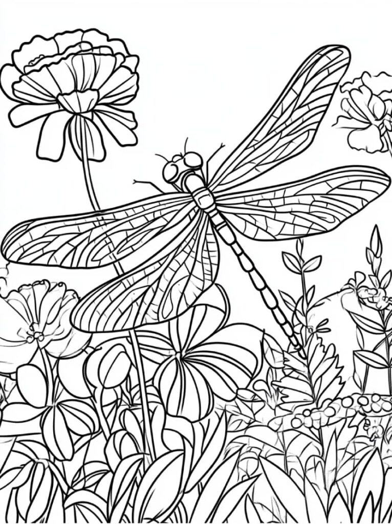 Aventuras en el jardín para colorear - Coloriageenfants.com