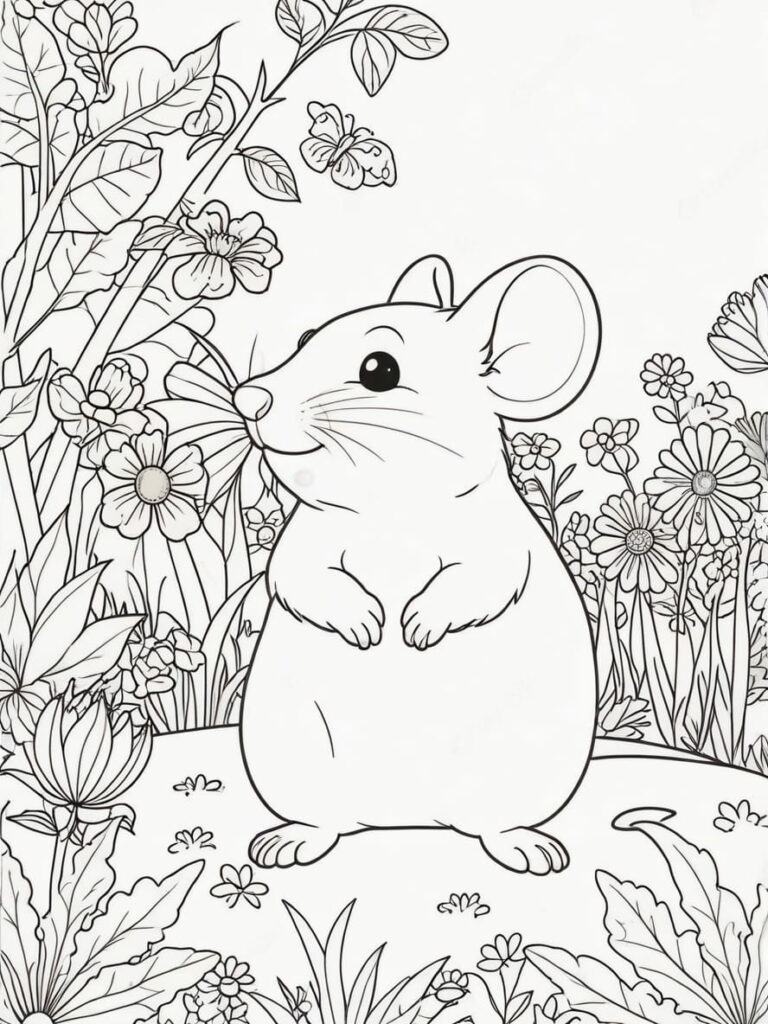 Aventuras para colorear: el ratón - Coloriageenfants.com