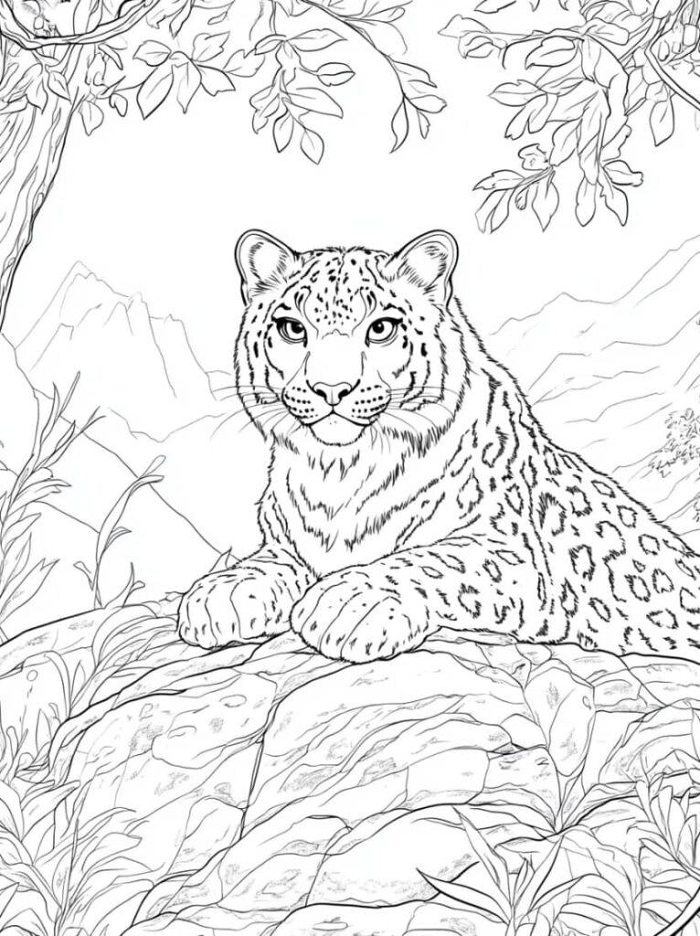 Coloriage Léopard pour Enfants - Coloriageenfants.com