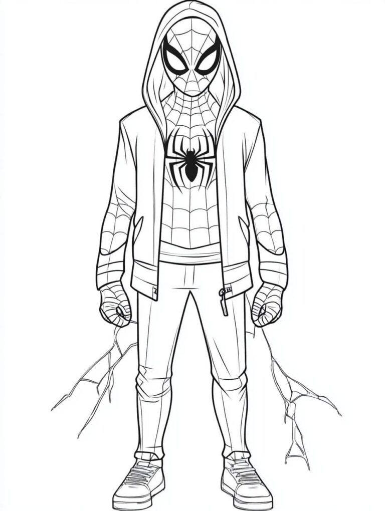 Dibujos para colorear de Miles Morales para fans - Coloriageenfants.com