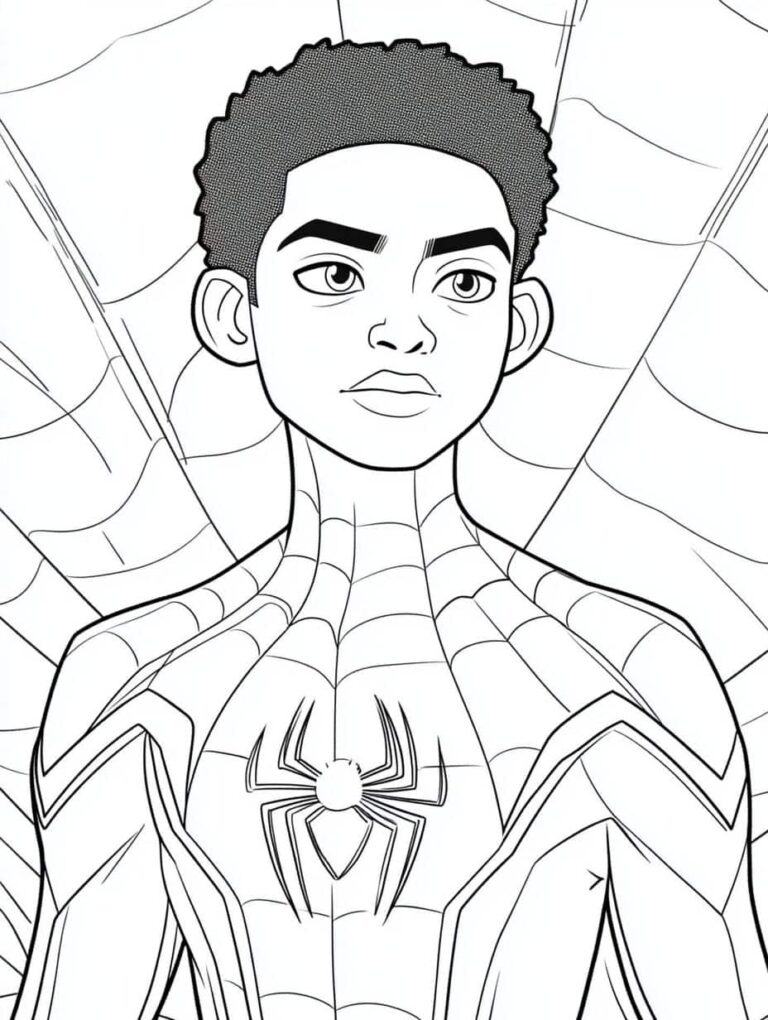 Dibujos para colorear de Miles Morales para fans - Coloriageenfants.com